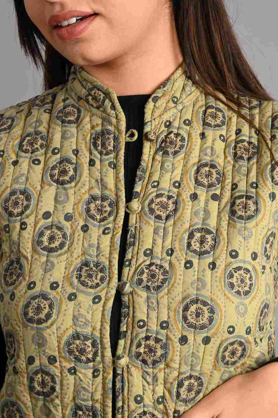 Womens Reversible Pure Cotton Quilted Jaipuri Jackets India